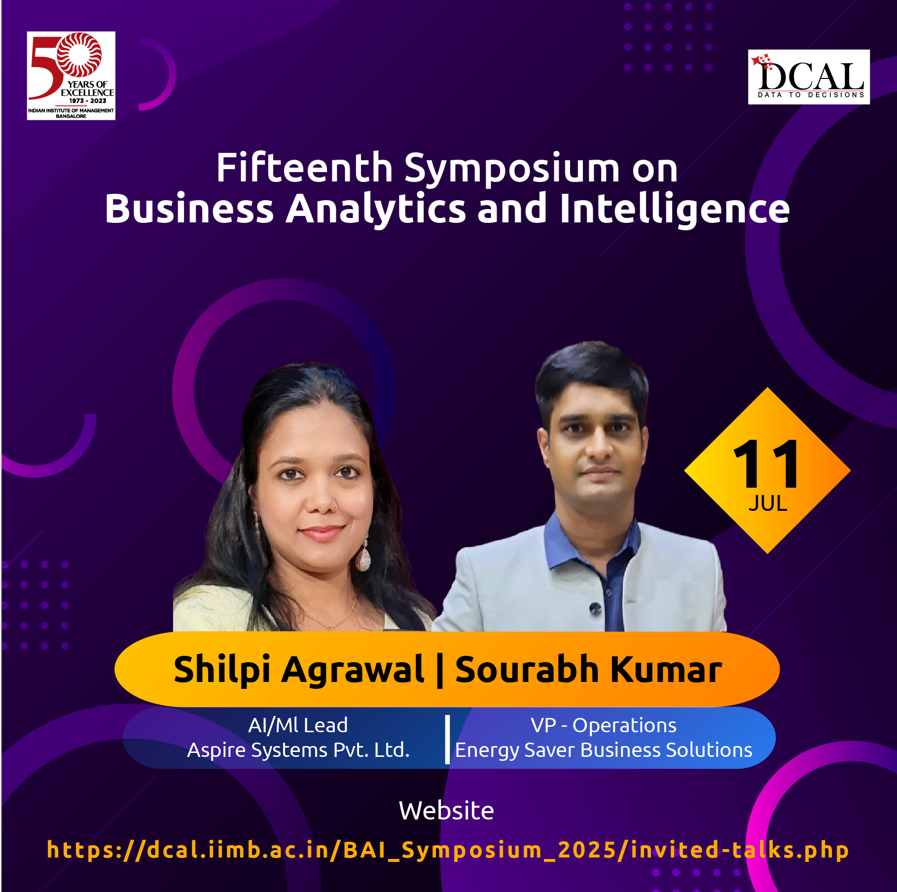 15th Symposium on Business Analytics & Intelligence